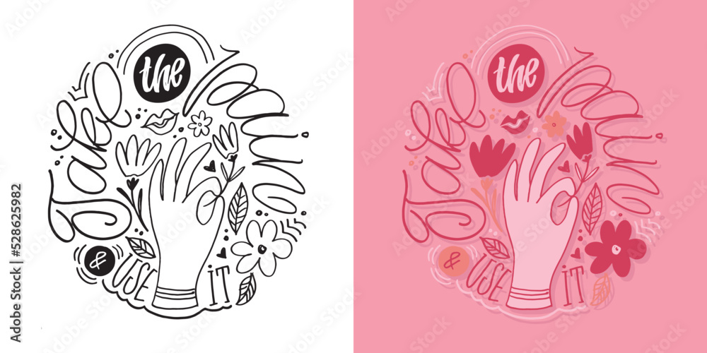 Hand drawn lettering quote in modern calligraphy style. Slogan for ...