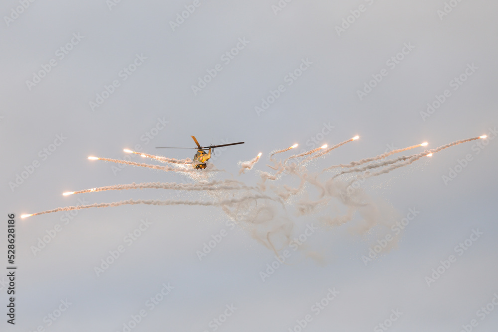 IAR-330 Puma military helicopter of the Romanian Air Forceslaunches ...