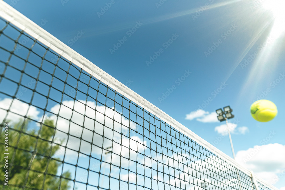 tennis background Close-up shots of tennis balls in tennis courts With ...