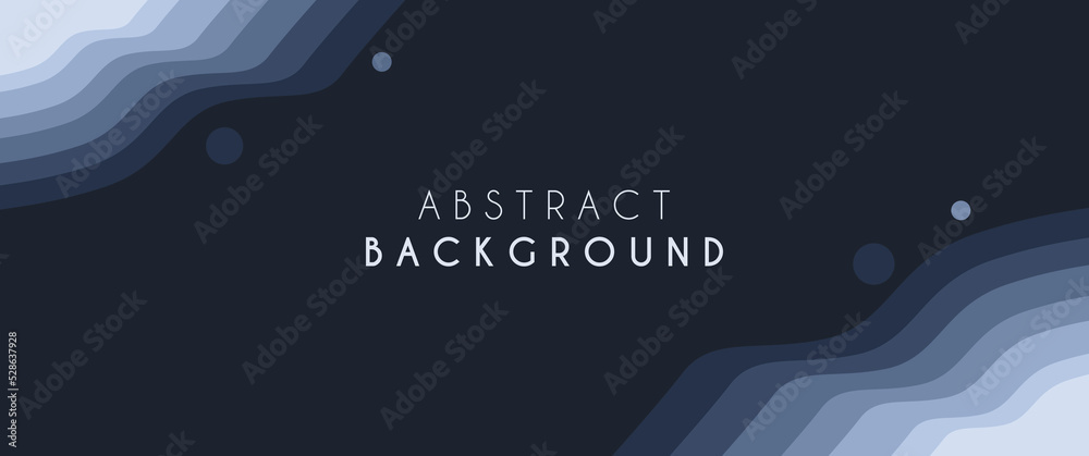 Abstract wavy night background with circles, suitable for background ...