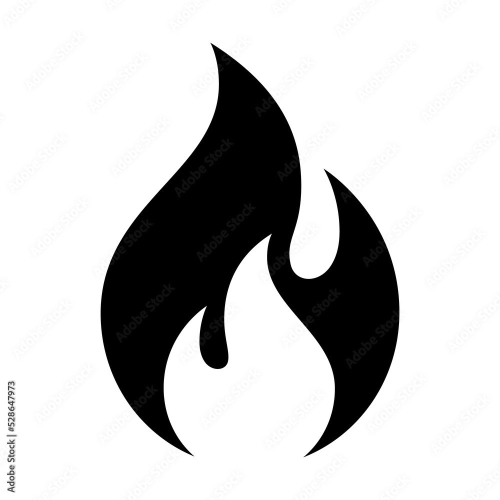 flame fire icon symbol sign with transparent background PNG Stock ...