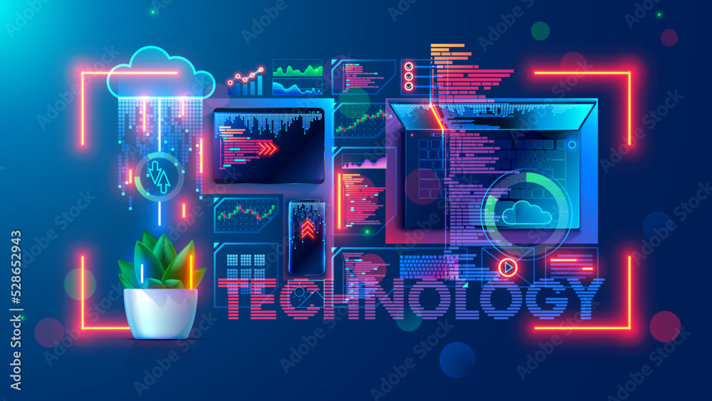 Software Development Technology Concept Programming Coding Testing Application For Mobile