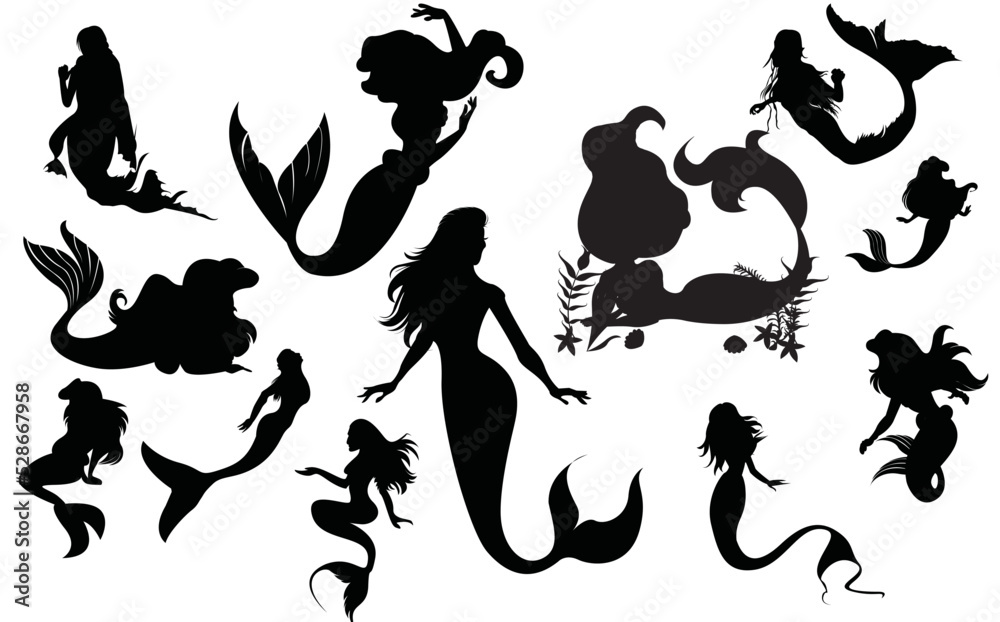 Mermaid Svg, Mermaid Design, Little Sea Mermaid Svg, Mermaid Vectors ...