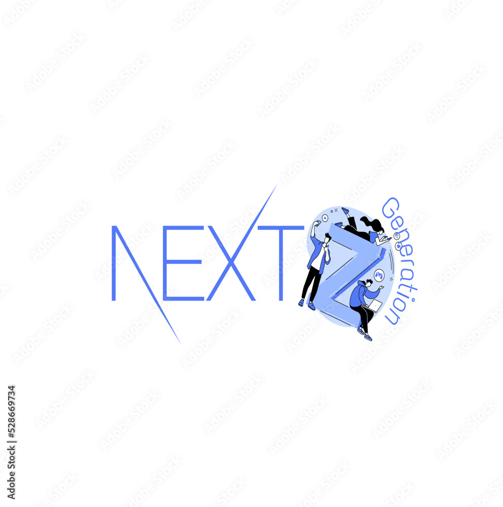 Next generation business technology icon logo, abstract minimalism ...