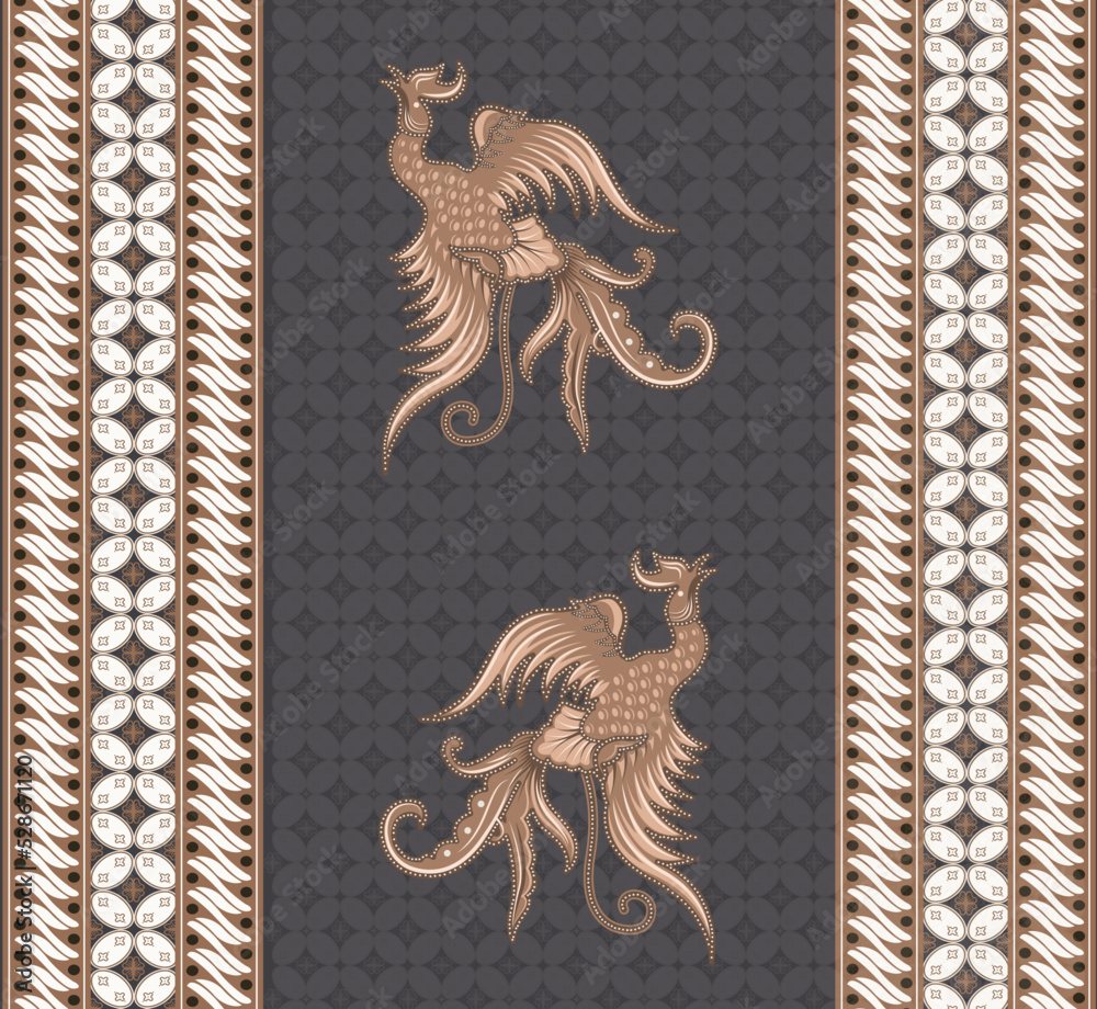 Traditional Batik Pattern from Indonesia Vector Illustration. Batik ...