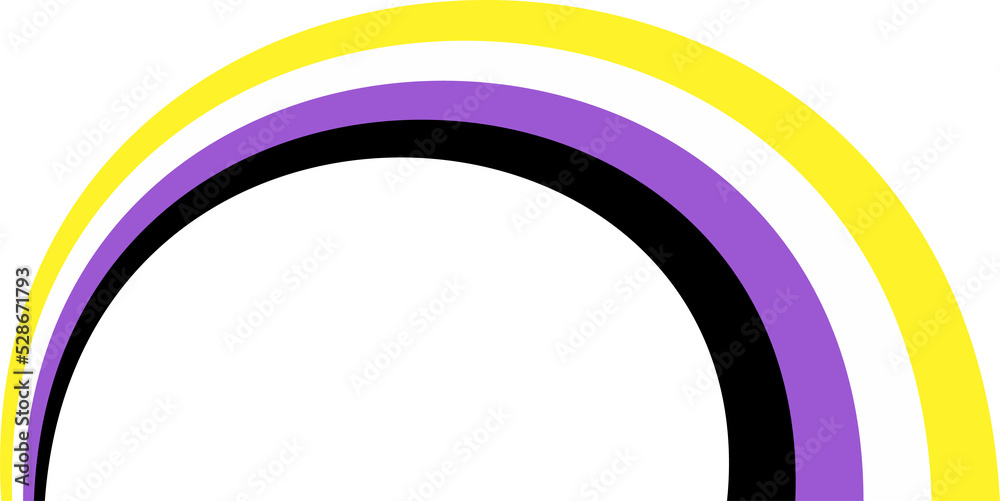 Nonbinary Pride Wavy Flag Human rights LGBTQ+ symbol Stock Illustration ...