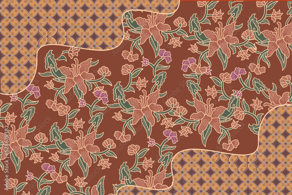 Traditional Batik Pattern from Indonesia Vector Illustration. Batik ...