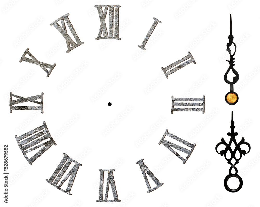 stone-textured roman clock face isolated Stock Illustration | Adobe Stock