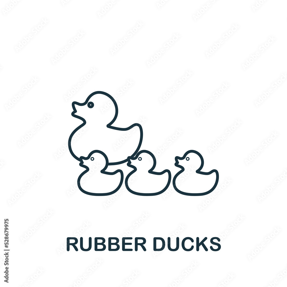 Rubber Ducks icon. Monochrome simple Baby icon for templates, web ...