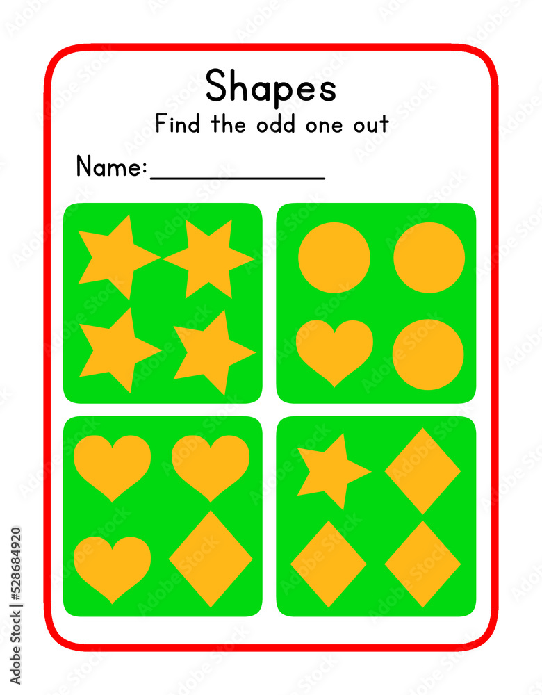 An educational worksheet for kindergarten children, teaching them to ...
