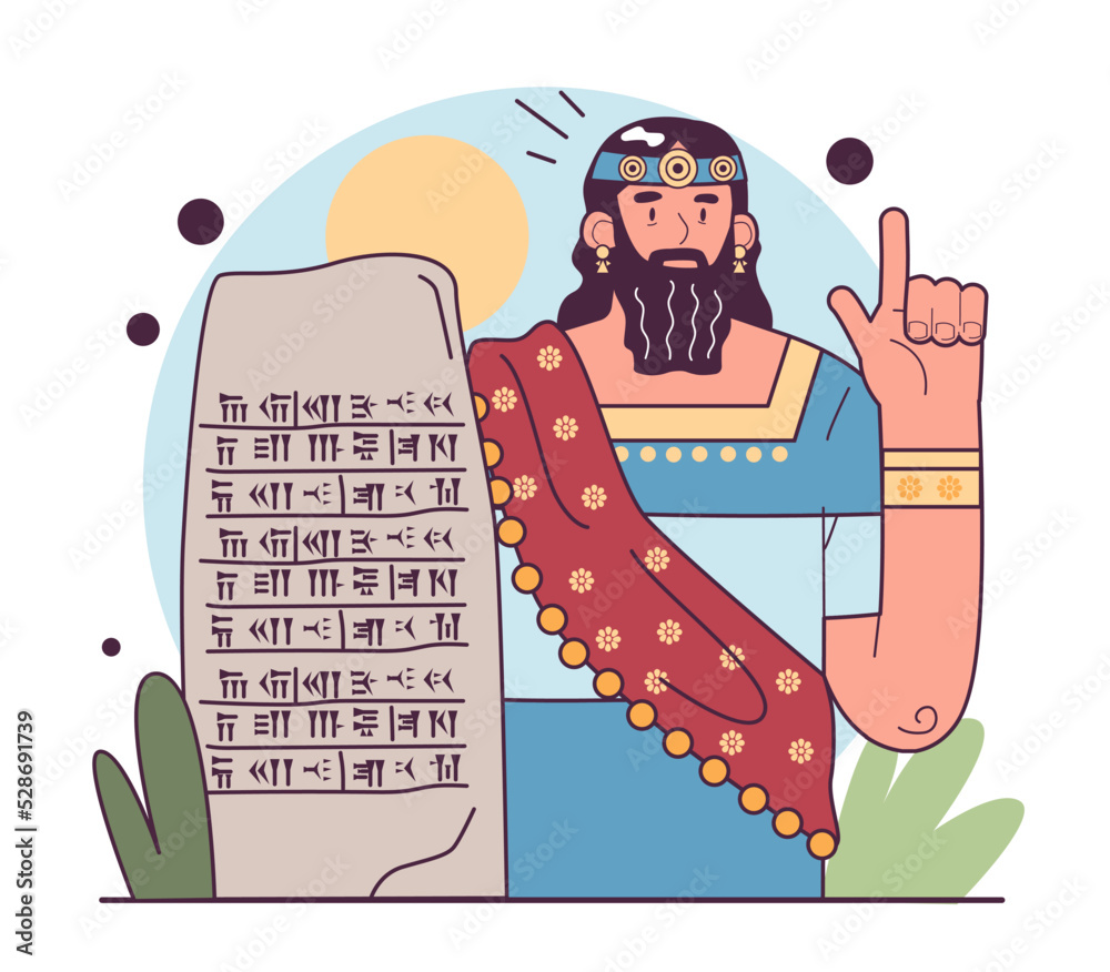First civilization origin. Ancient Sumerian language and writing. Stock ...