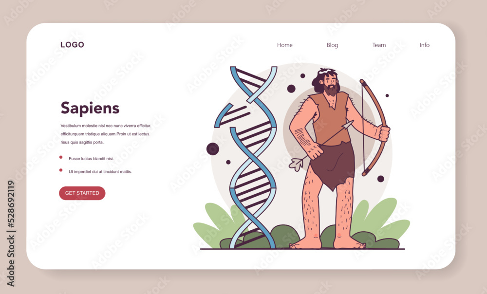 Human evolution theory. Multiple DNA mutations caused homo sapiens ...