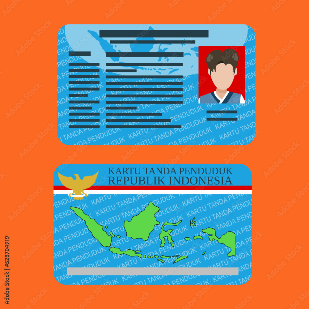 indonesian republic citizenship identity card Stock Vector | Adobe Stock