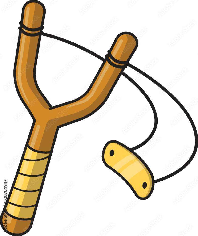 slingshot vector illustration isolated on white Stock Vector | Adobe Stock