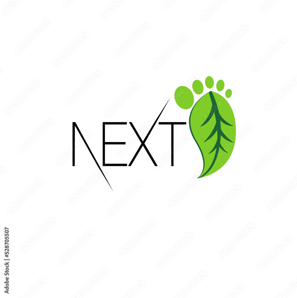 Next step footprints, one step of going forward on the way Stock Vector ...