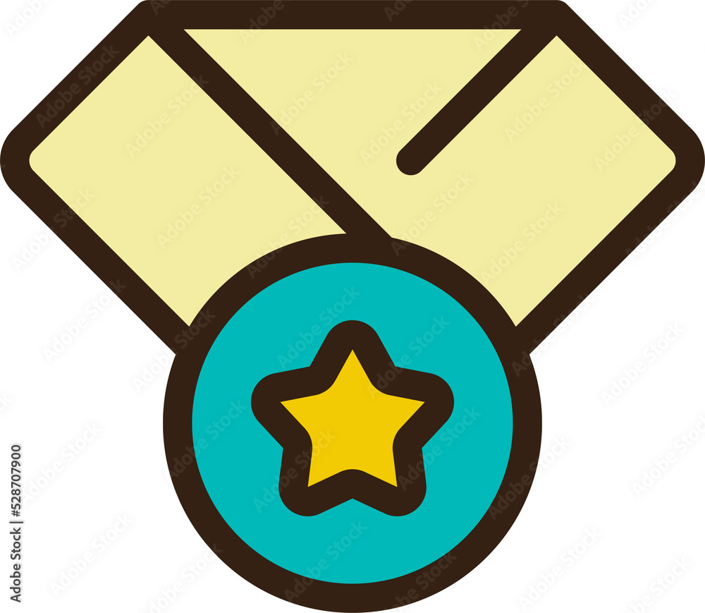 Award badge RGB color ui icon. Reward. Outstanding achievement. Simple ...
