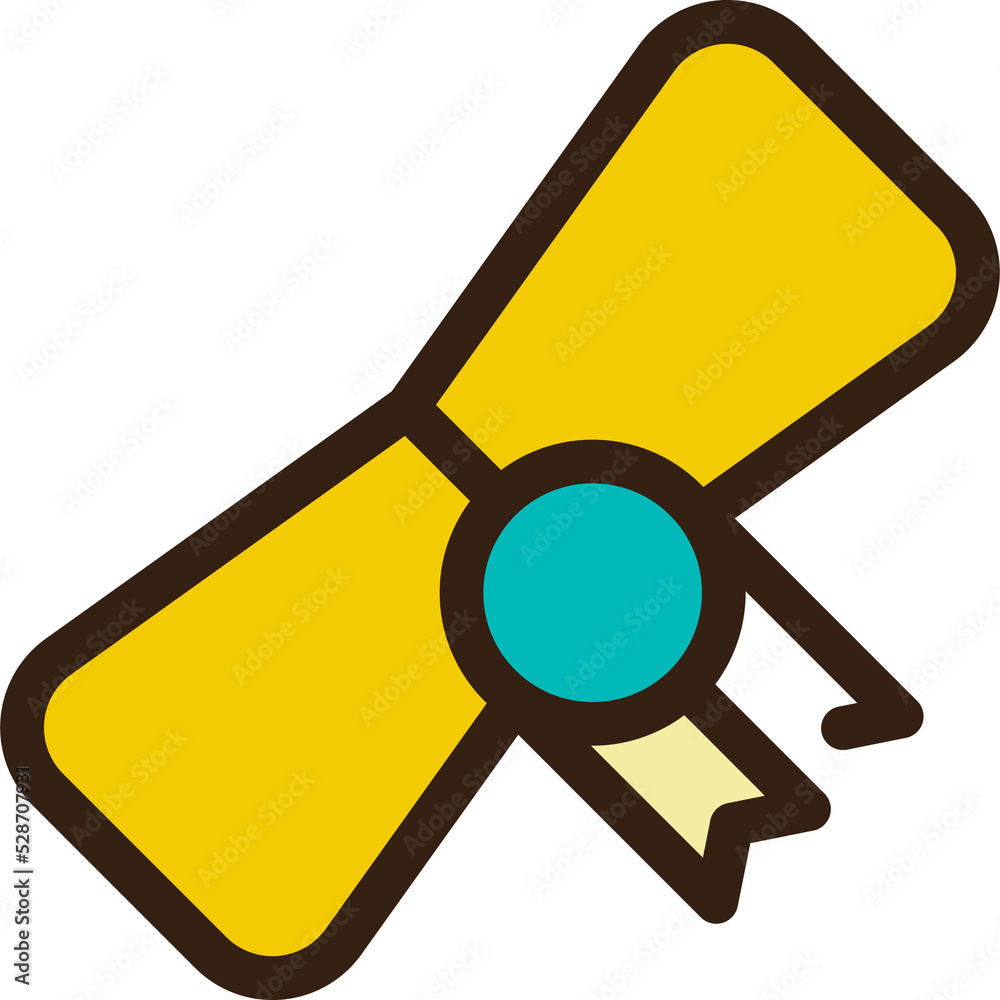 Graduation diploma RGB color ui icon. Get degree. Academic award ...