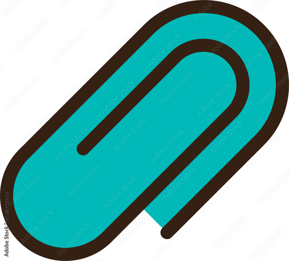 Paperclip RGB color ui icon. Stationery supply. Office accessory ...