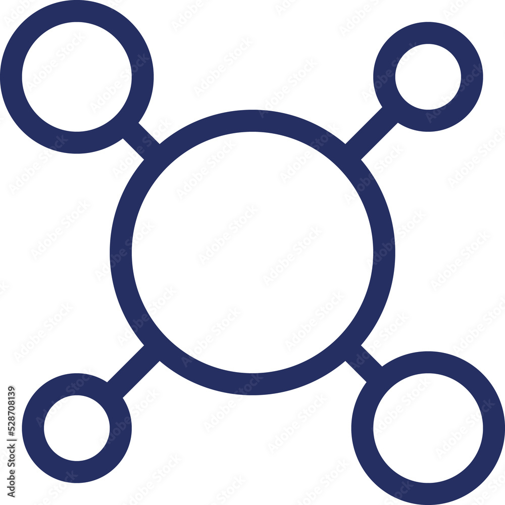 Structure of molecules linear ui icon. Molecular compounds. Chemistry ...