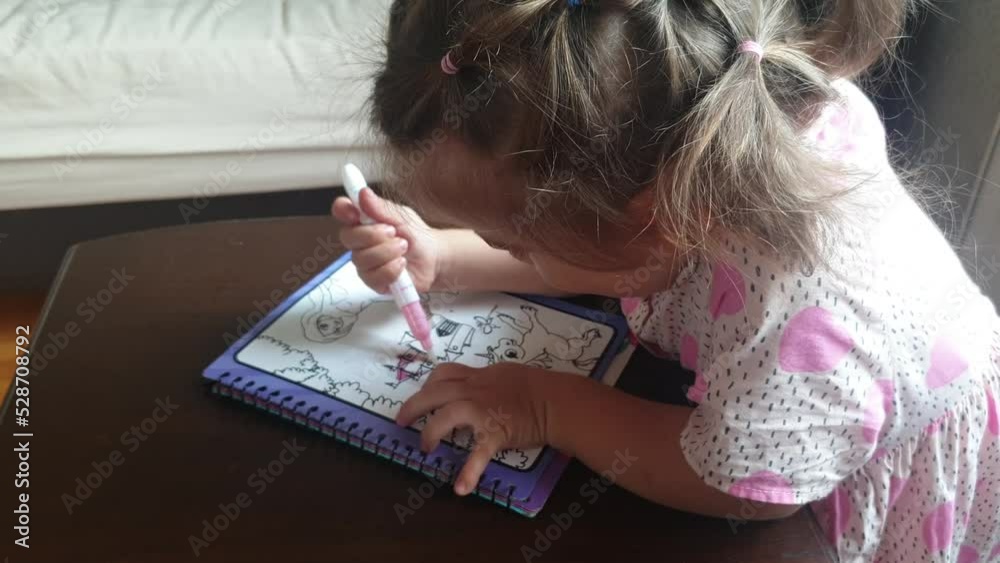3 year old kid drawing at home. Kids Drawing House, Girl Painting, Kids ...