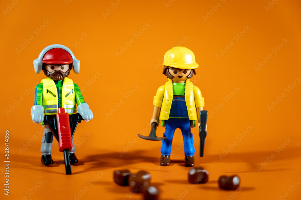 Bangkok, Thailand - May. 15, 2022: Studio shot of Lego construction ...