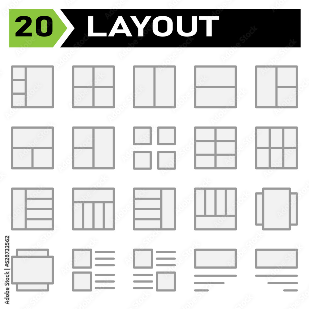 Layout icon set include layout, grid, dashboard, interface, user ... Layout icon set include layout, grid, dashboard, interface, user ...