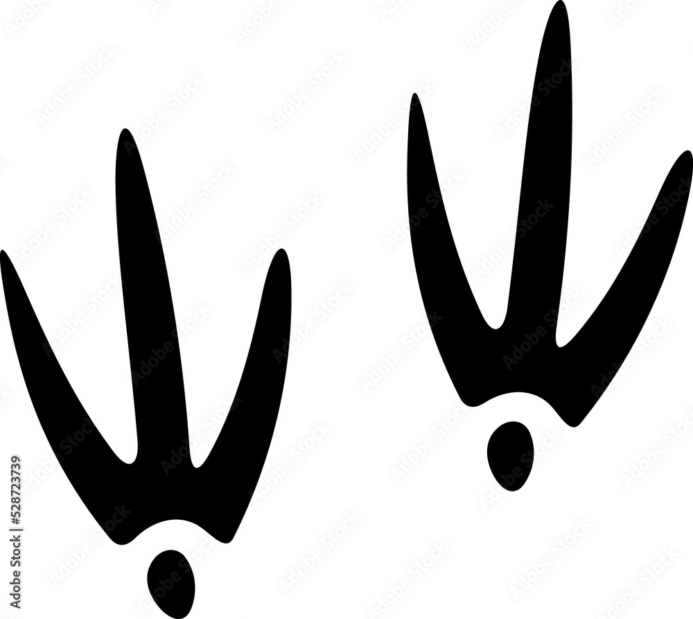 Pheasant footprints of bird animal, ostrich steps Stock Illustration ...