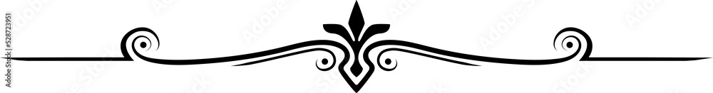 Vintage elegant delimiter line, vignette isolated Stock Illustration ...