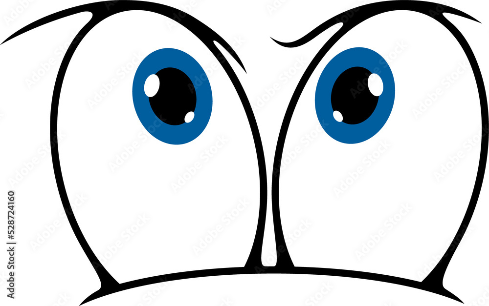 Cartoon eyes face smile, comic cartoon emoticon Stock Illustration ...