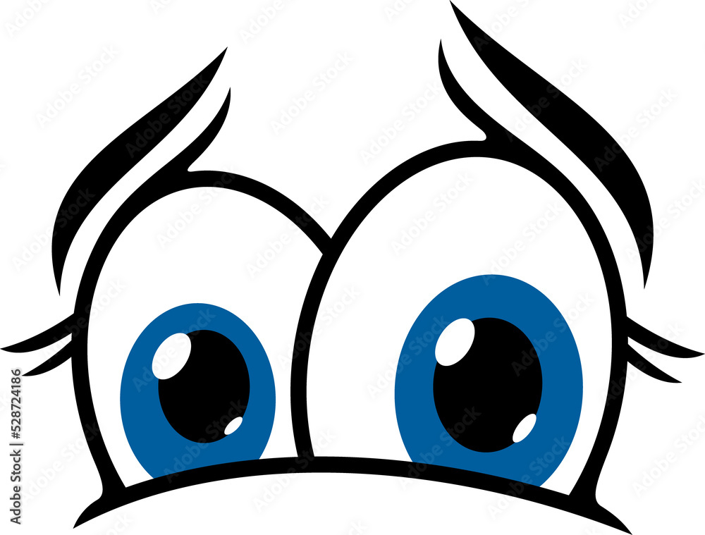 Cartoon face and eyes smile, sad googly emoticon Stock Illustration ...