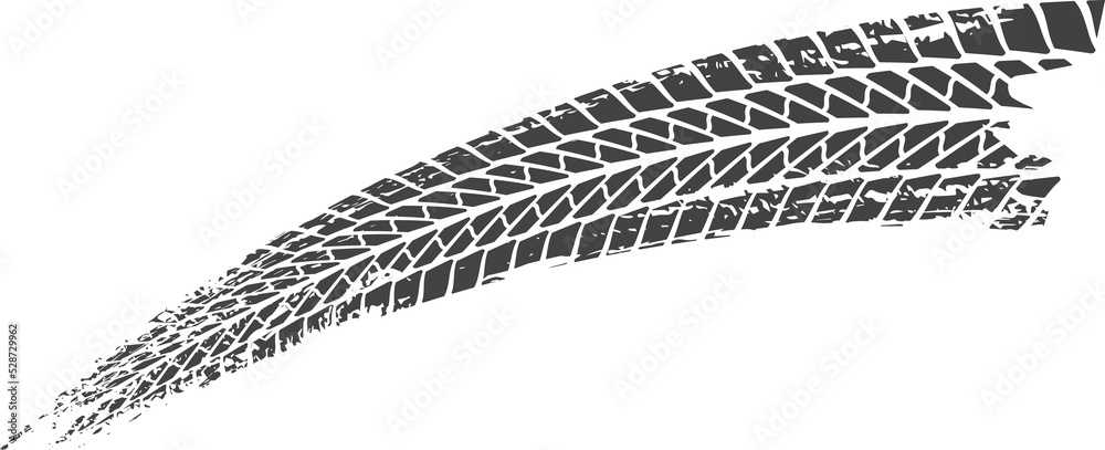 Tire track wheel trace on asphalt road isolated Stock Illustration ...