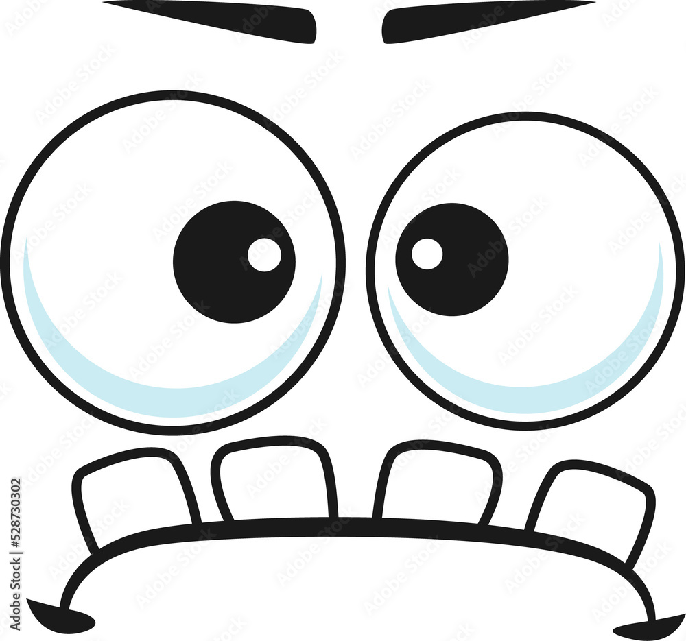 Cartoon face, vector disgruntled facial emoji Stock Illustration ...