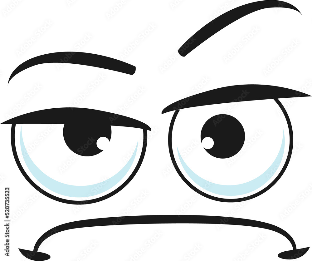 Cartoon face, suspecting emoji, suspect feelings Stock Illustration ...