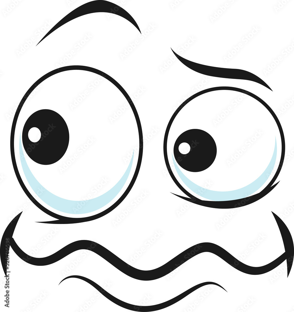 Cartoon disgruntled face vector funny facial emoji Stock Illustration ...