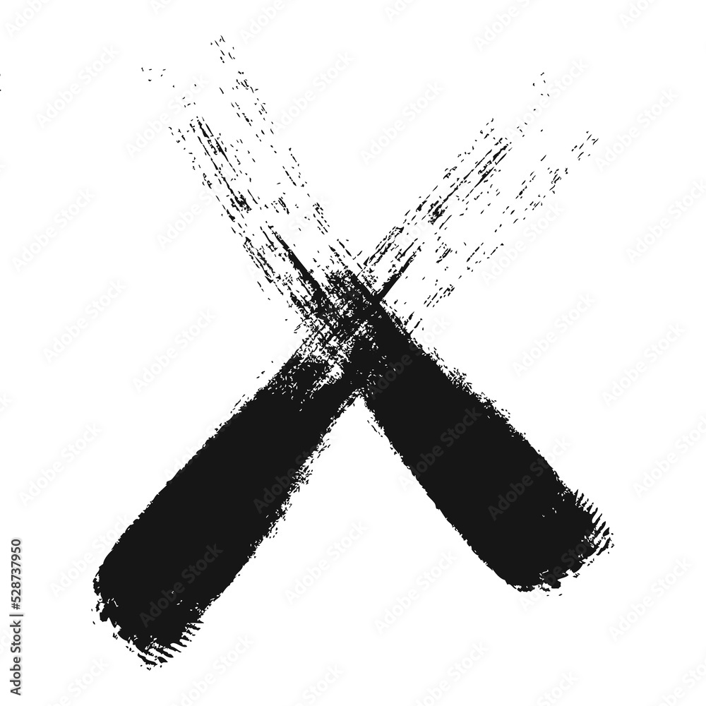 Letter X Custom Alphabet Brush Texture Stock Illustration | Adobe Stock