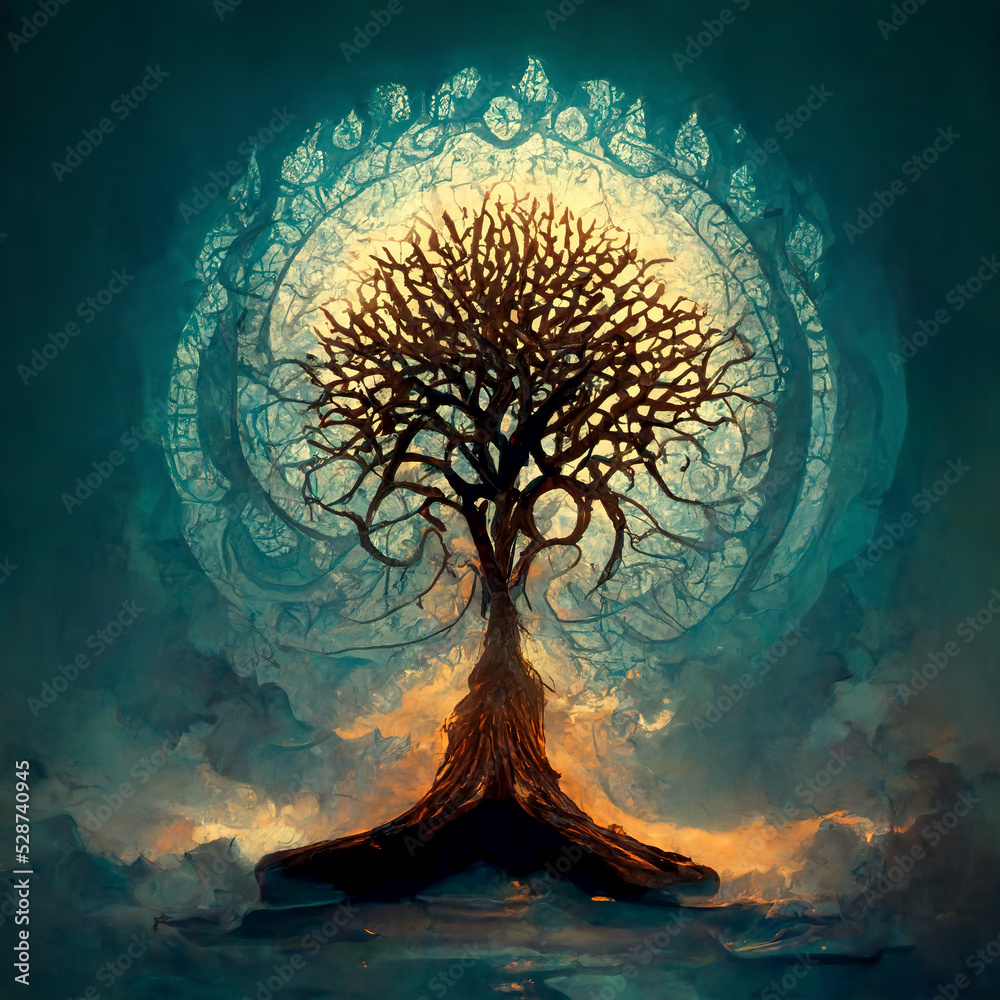 Tree Of Life As Spiritual Art Stock Illustration Adobe Stock