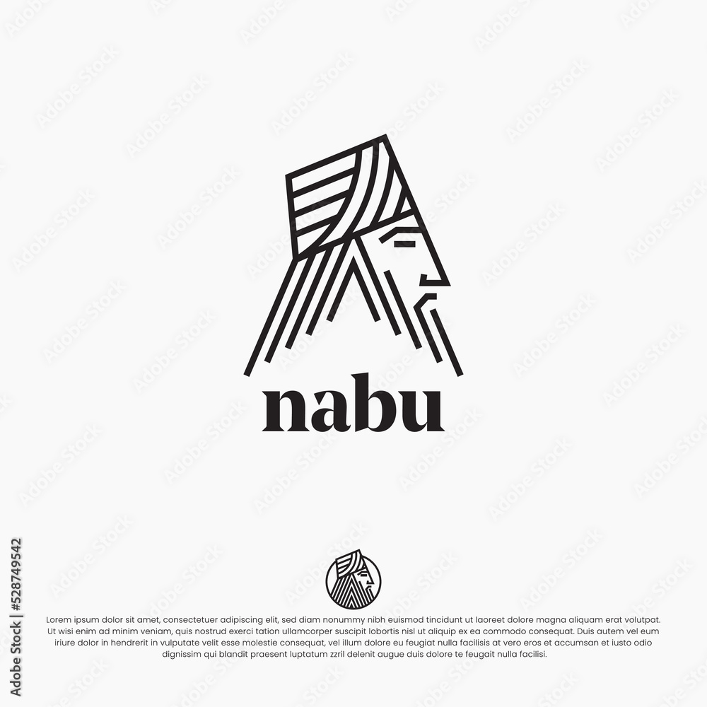 Nabu God Logo Design Vector Stock Vector | Adobe Stock