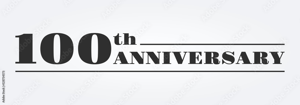 100 years, 100th anniversary logo or icon. Birthday, jubilee ...
