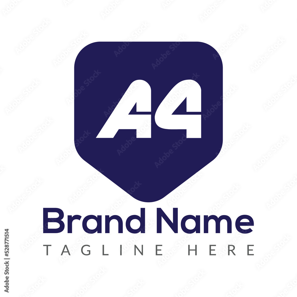 Abstract A4 letter modern initial lettermarks logo design Stock Vector ...