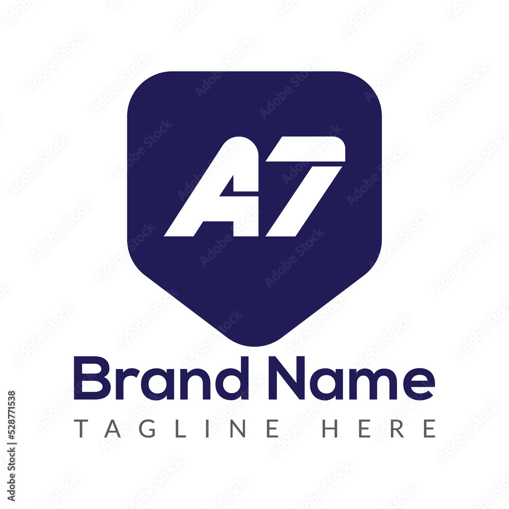 Abstract A7 letter modern initial lettermarks logo design Stock Vector ...