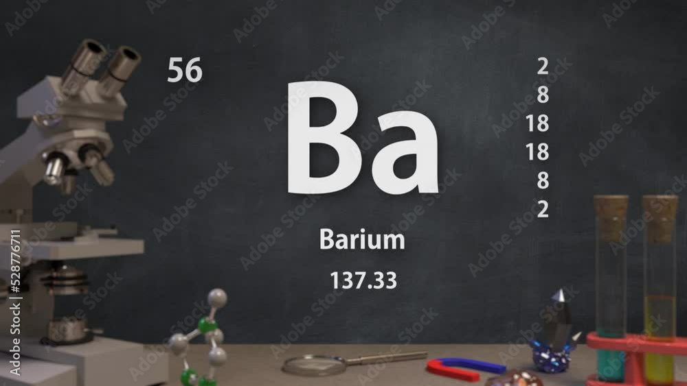 Element 56 Ba Barium of the Periodic Table Infographic Stock Video ...