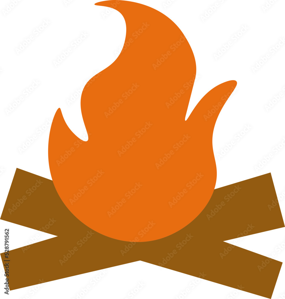 campfire vector graphic design isolated on transparent background Stock ...