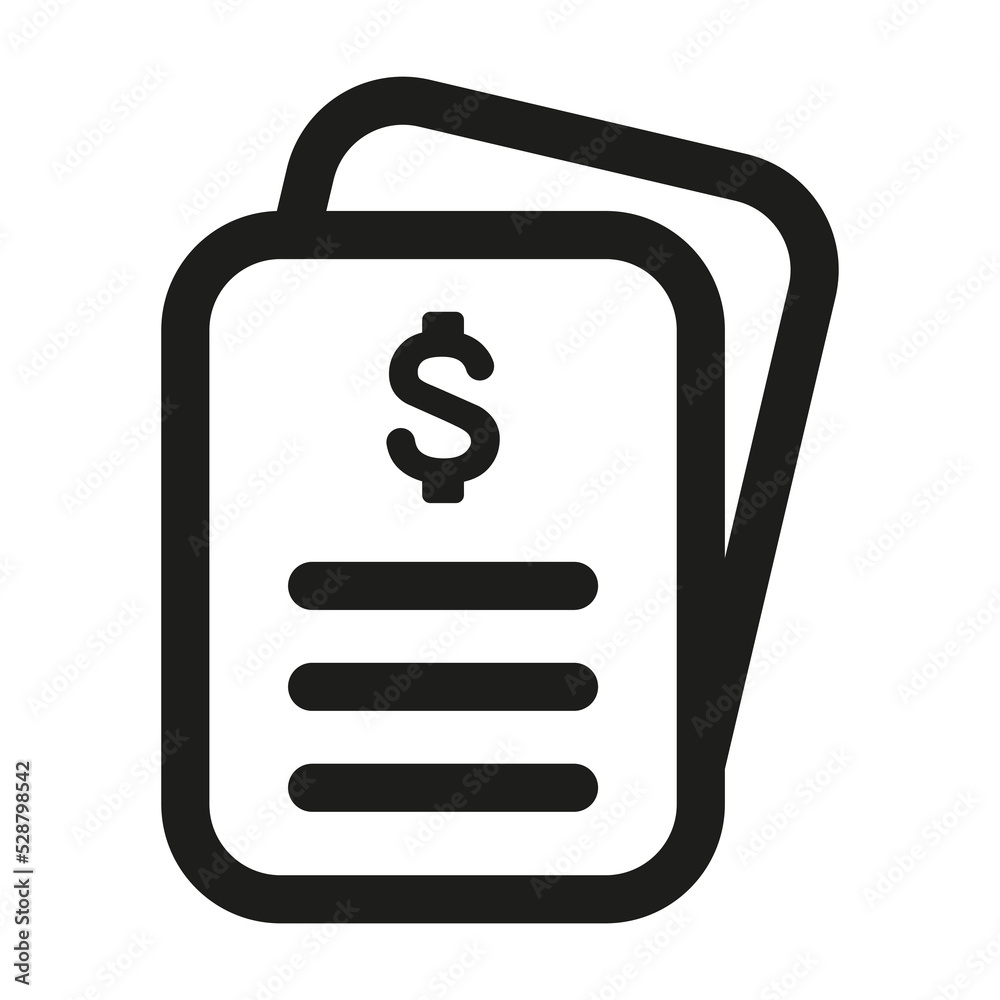 Bank Statement icon. Financial Statement vector illustration Stock ...