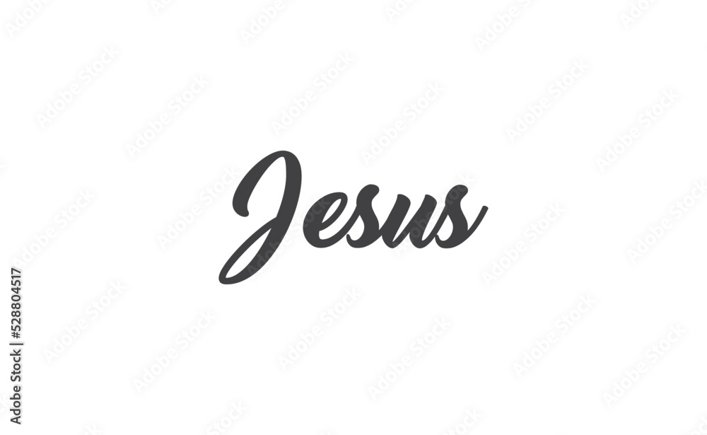 Jesus vector calligraphy lettering. Faith in the lord religious banner ...