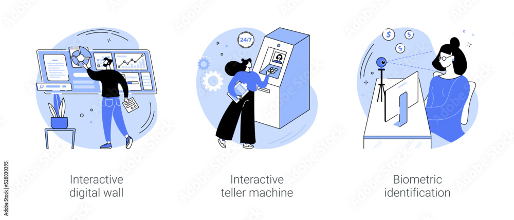 Smart banking isolated cartoon vector illustrations se Stock Vector ...