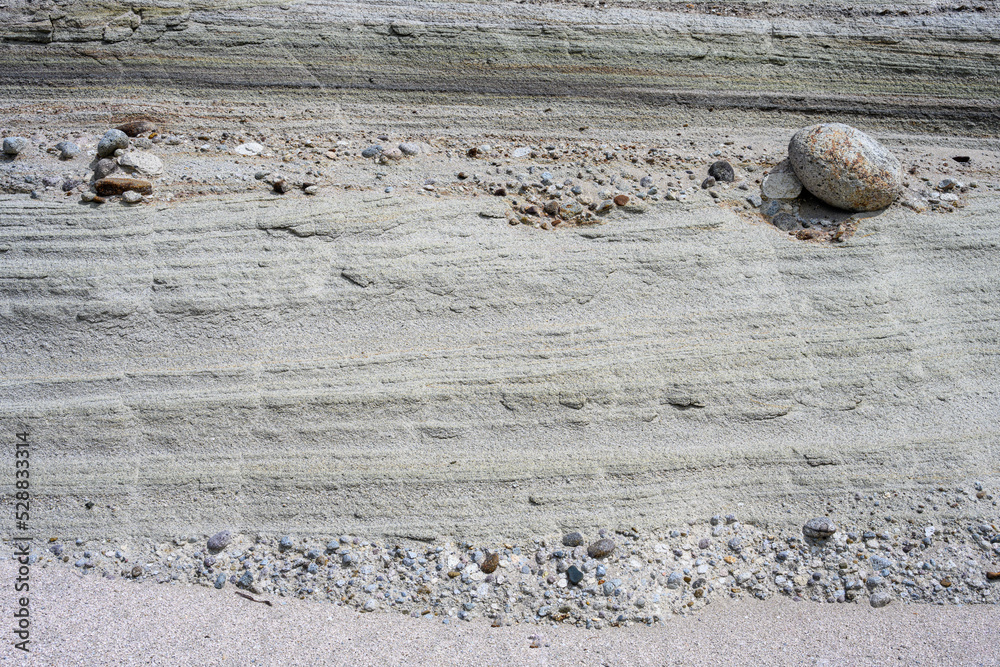 Erosion in sandstone rock cliff, patterns and textures in nature as a ...