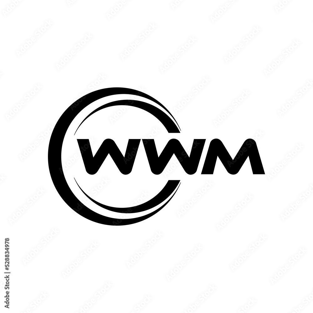 WWM letter logo design with white background in illustrator, cube logo ...