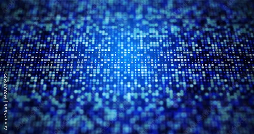 3D Rendering digital abstract background dot and square element, Metaphor algorithm and ...