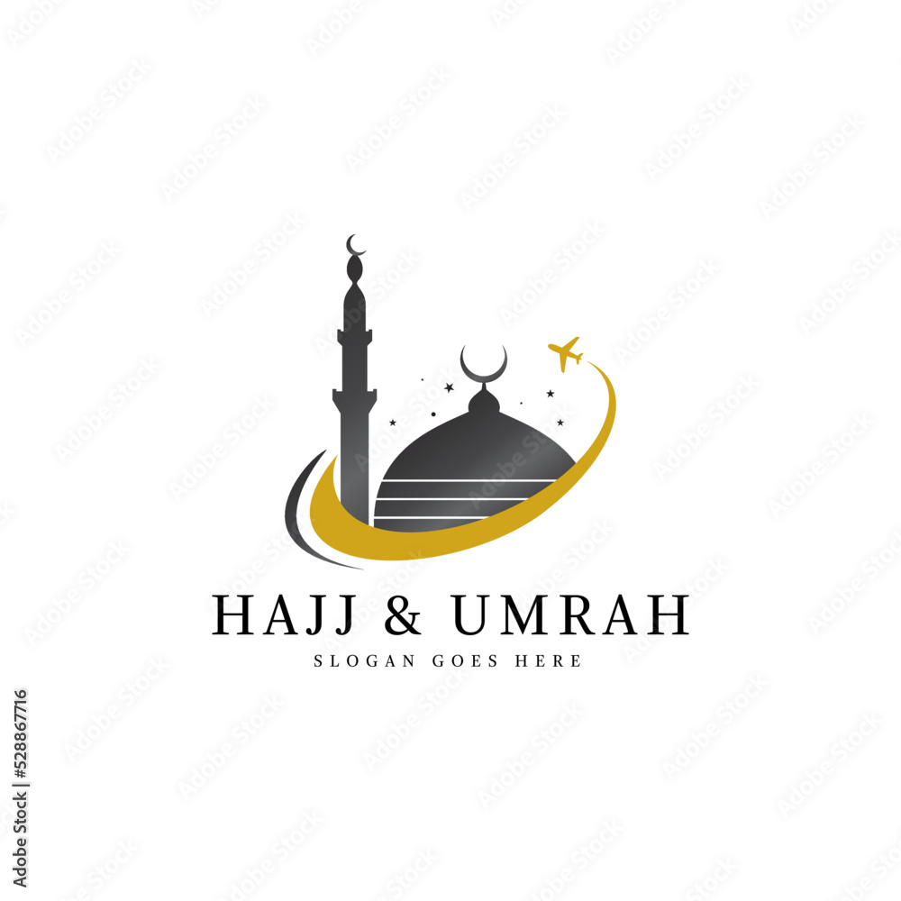 Mecca, haj & umrah Tour and Travel Logo, symbol icon. Suitable for ...