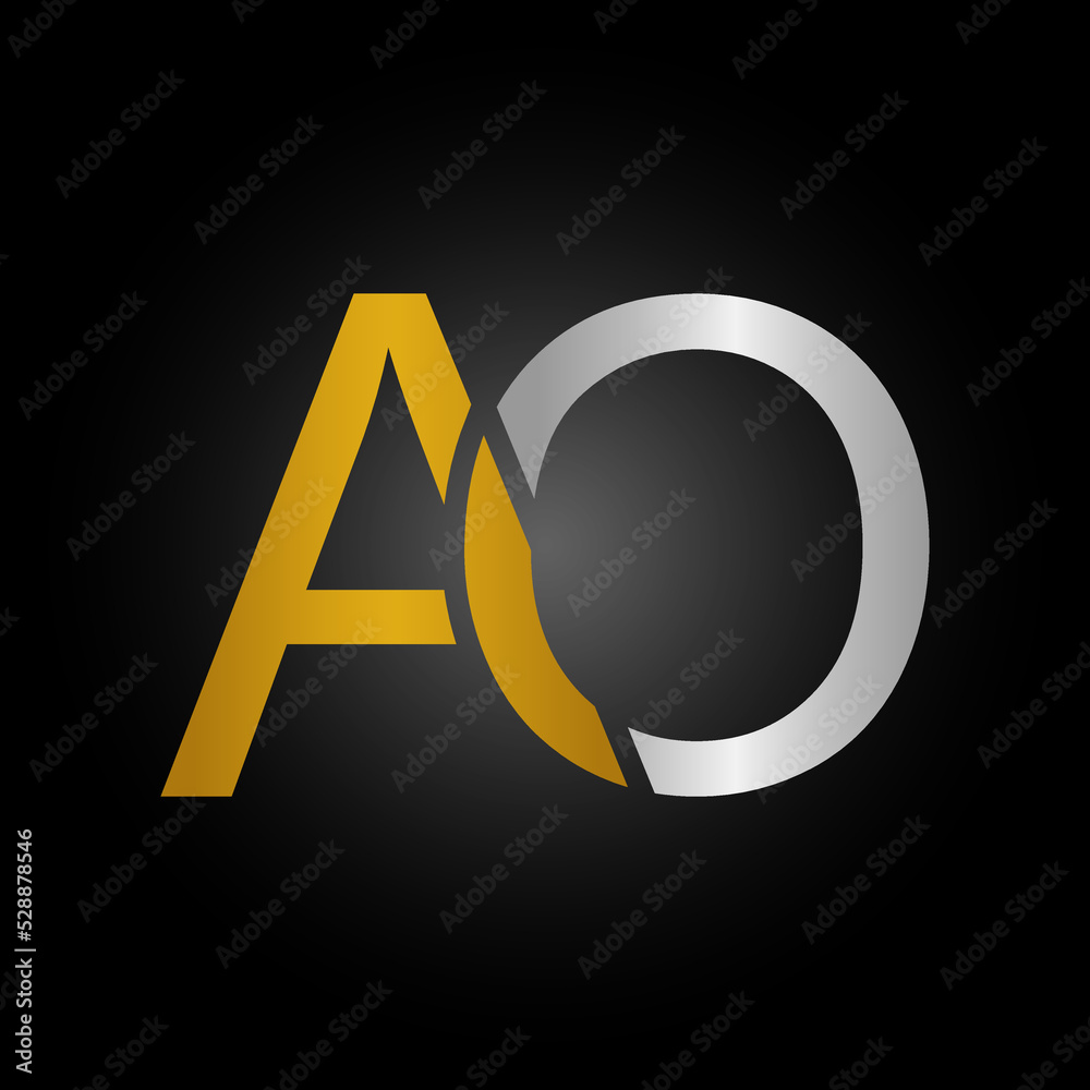 Initial AO Letter Logo With Modern Typography Vector Template. Creative ...